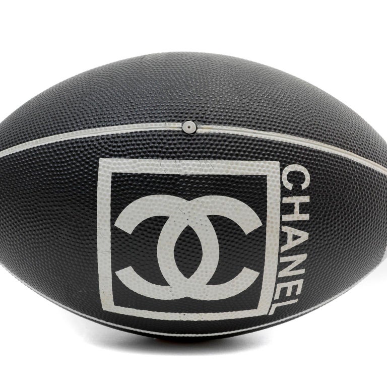 Chanel Black and White Game Series Rugby Football For Sale at 1stDibs