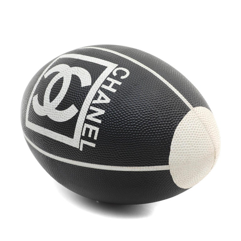 Chanel Black and White Game Series Rugby Football For Sale at 1stDibs