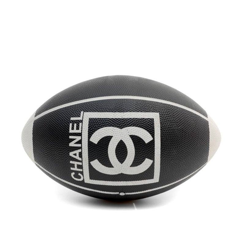 Chanel Black and White Game Series Rugby Football For Sale at 1stDibs