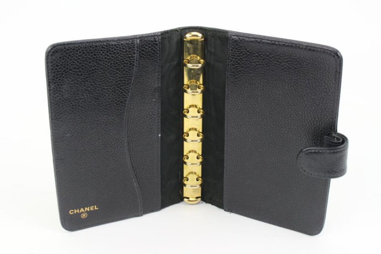 Chanel Black Caviar Leather Agenda Cover 98cz412s For Sale at 1stDibs