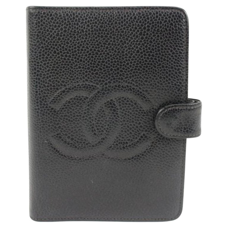 Chanel Black Caviar Leather Agenda Cover 98cz412s For Sale at 1stDibs