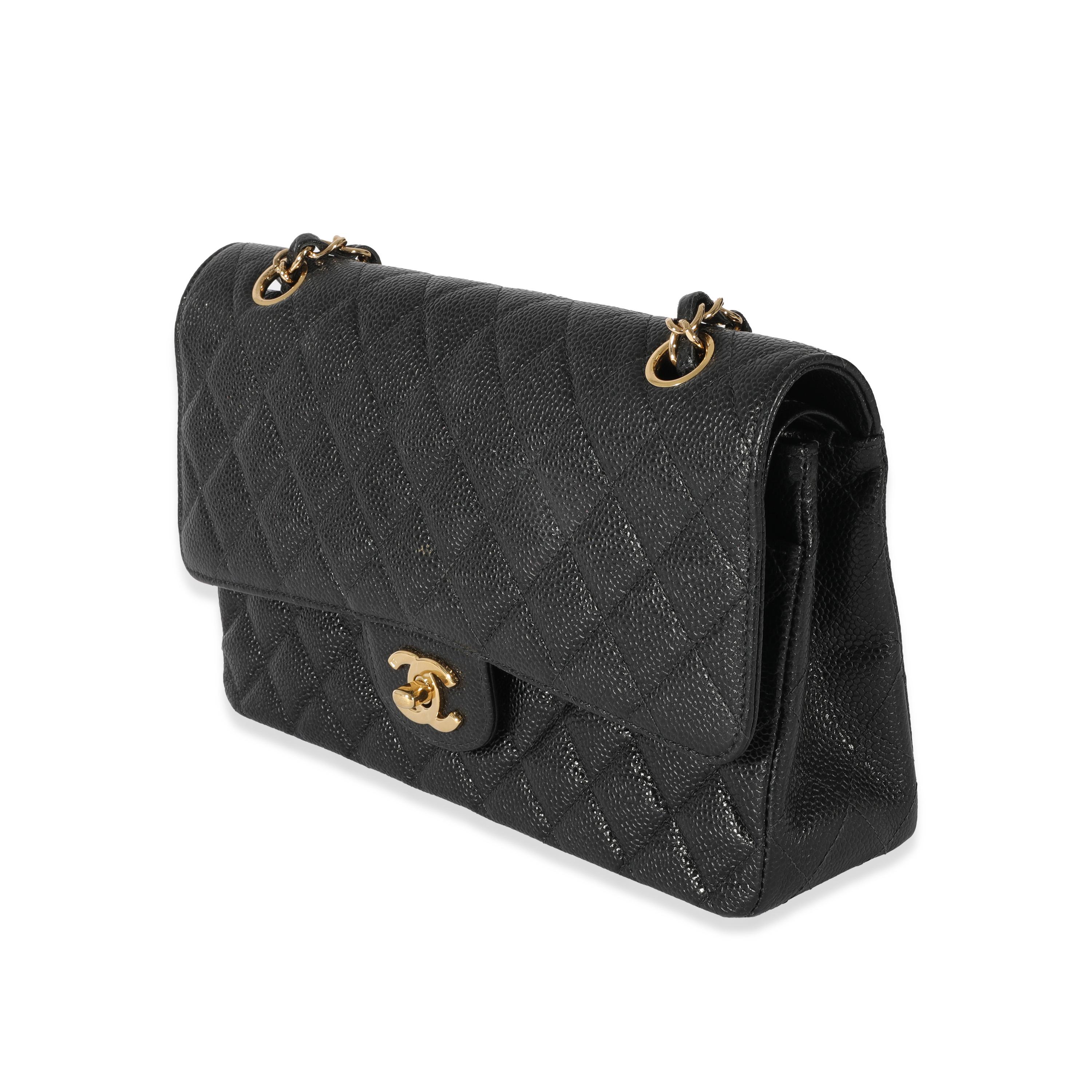 Chanel Black Caviar Medium Classic Flap Bag For Sale at 1stDibs