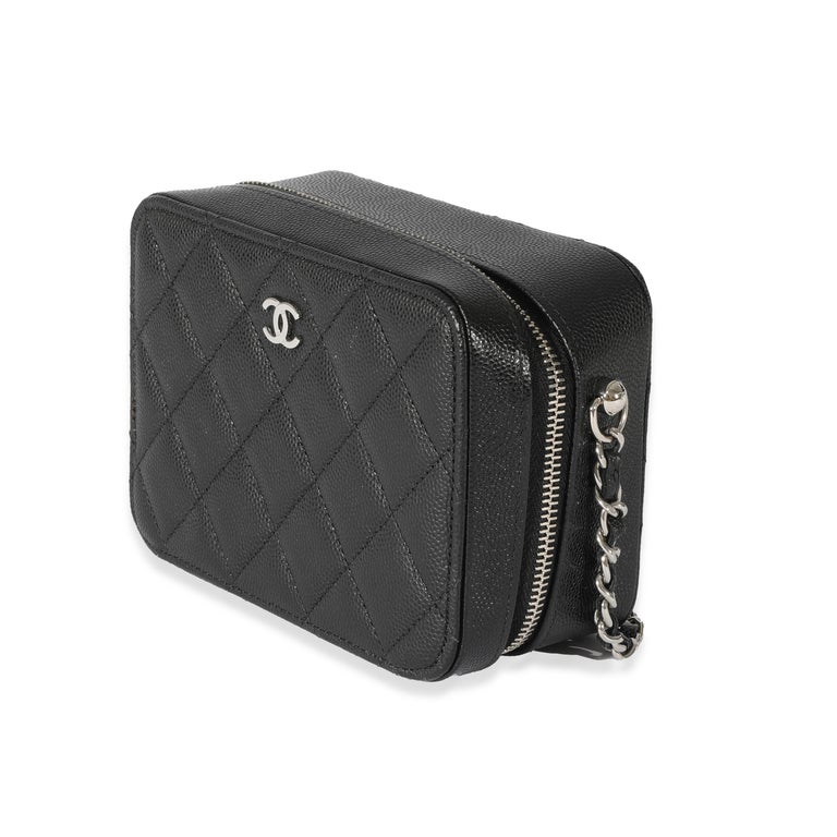 Chanel Black Caviar Mini Chain Camera Clutch For Sale at 1stDibs