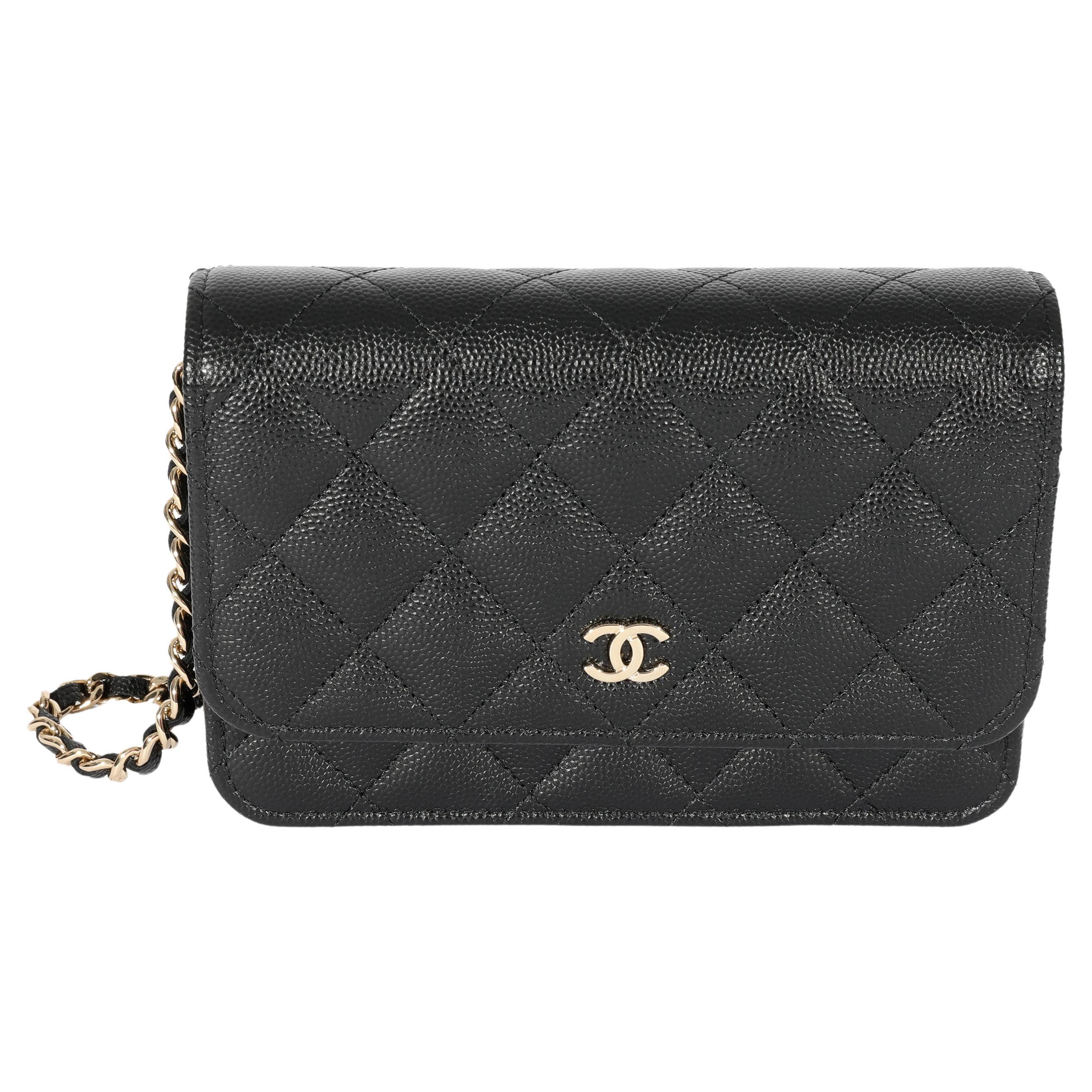 Chanel Black Caviar Mini Wallet On Chain For Sale at 1stDibs | chanel ...