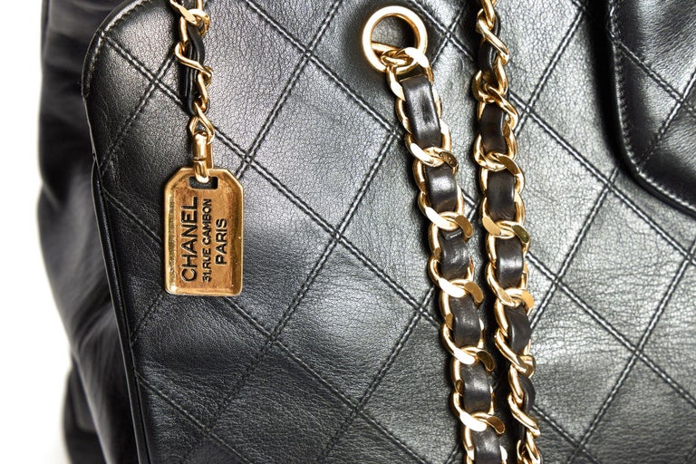 Chanel Black Caviar Supermodel Weekender For Sale at 1stDibs