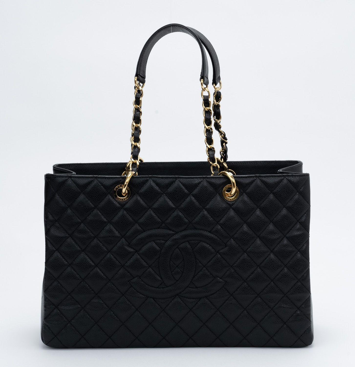 Chanel Black Caviar XL GST Shopper Tote at 1stDibs | chanel gst xl