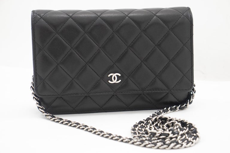 CHANEL Black Classic WOC Wallet On Chain Shoulder Bag Lambskin For Sale ...