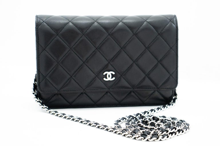 CHANEL Black Classic WOC Wallet On Chain Shoulder Bag Lambskin For Sale ...