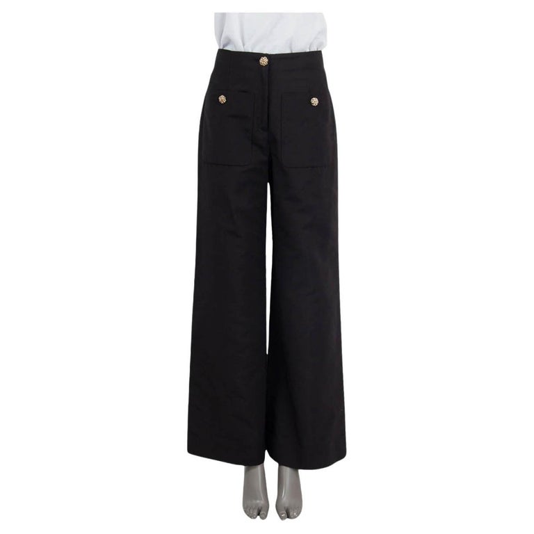 CHANEL Pantalon à pattes en coton noir 20A RUE CAMBON 38 S, 2020 En ...