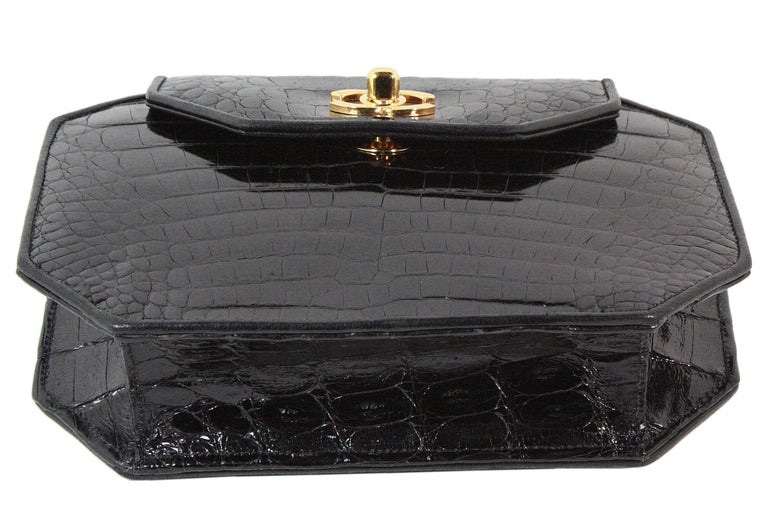 Chanel Black Crocodile Crossbody Bag at 1stDibs | chanel crocodile bag ...