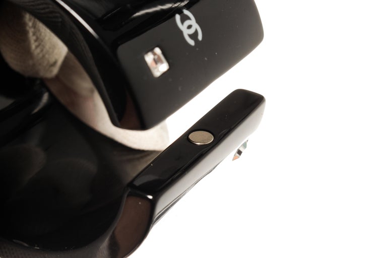 Chanel Black Crystallized Bangle For Sale at 1stDibs