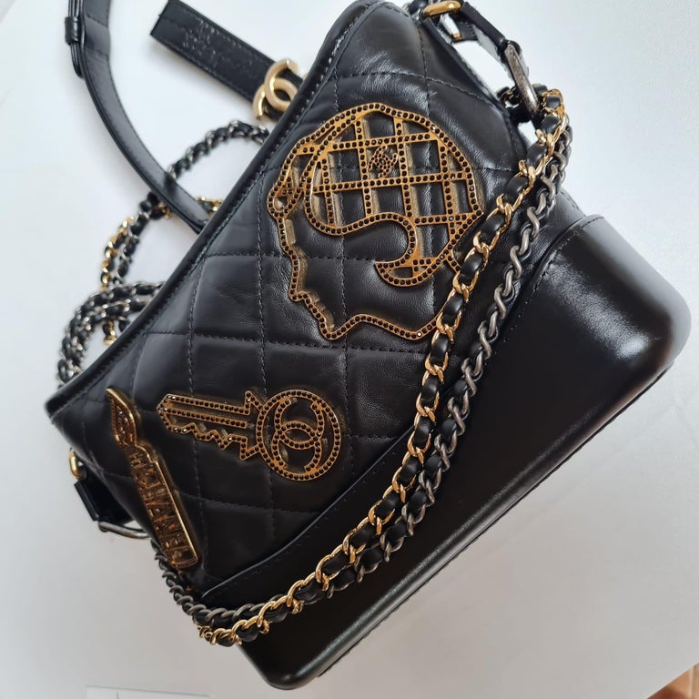 Chanel Black Embellished Small Gabrielle Bag For Sale at 1stDibs