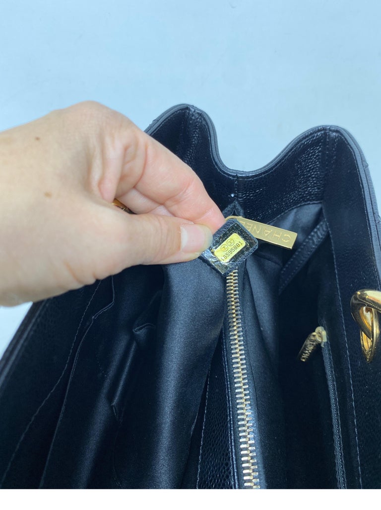 Chanel Black Extra Large Grand Shopper Tote Bag For Sale at 1stDibs