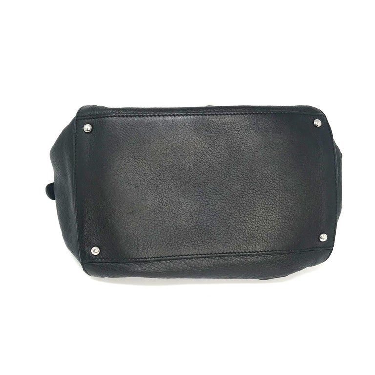 Chanel Black Grained Calfskin Bolt Bowler Bag For Sale at 1stDibs ...