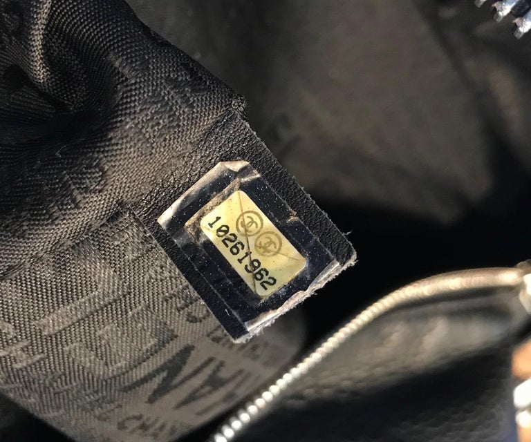 Chanel Black Grained Calfskin Bolt Bowler Bag For Sale at 1stDibs ...