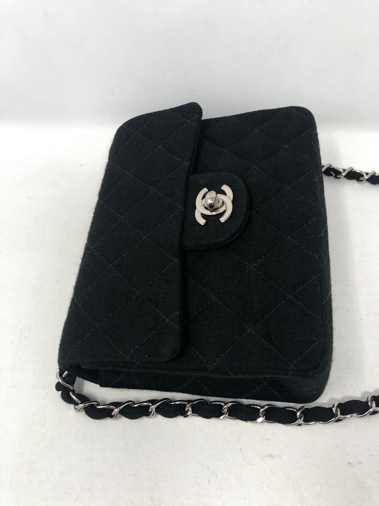 Chanel Black Jersey Cotton Mini Bag at 1stDibs | cotton mini bags