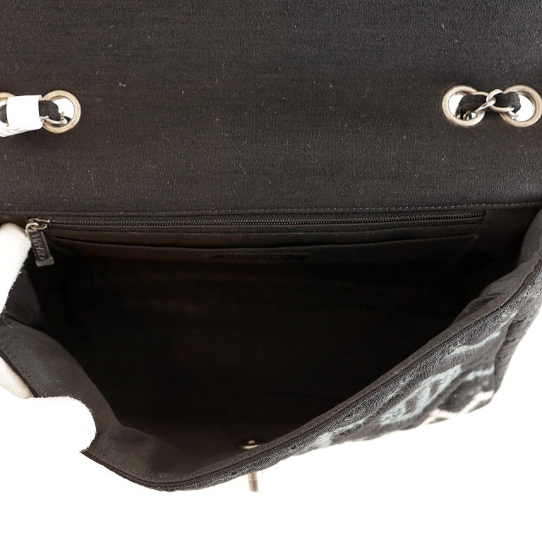 Chanel Black Jersey Embroidered Classic Flap Bag at 1stDibs | chanel ...