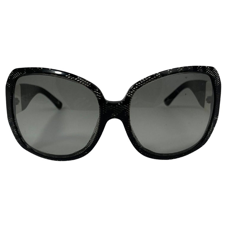 Chanel Black Lace CC Sunglasses For Sale at 1stDibs