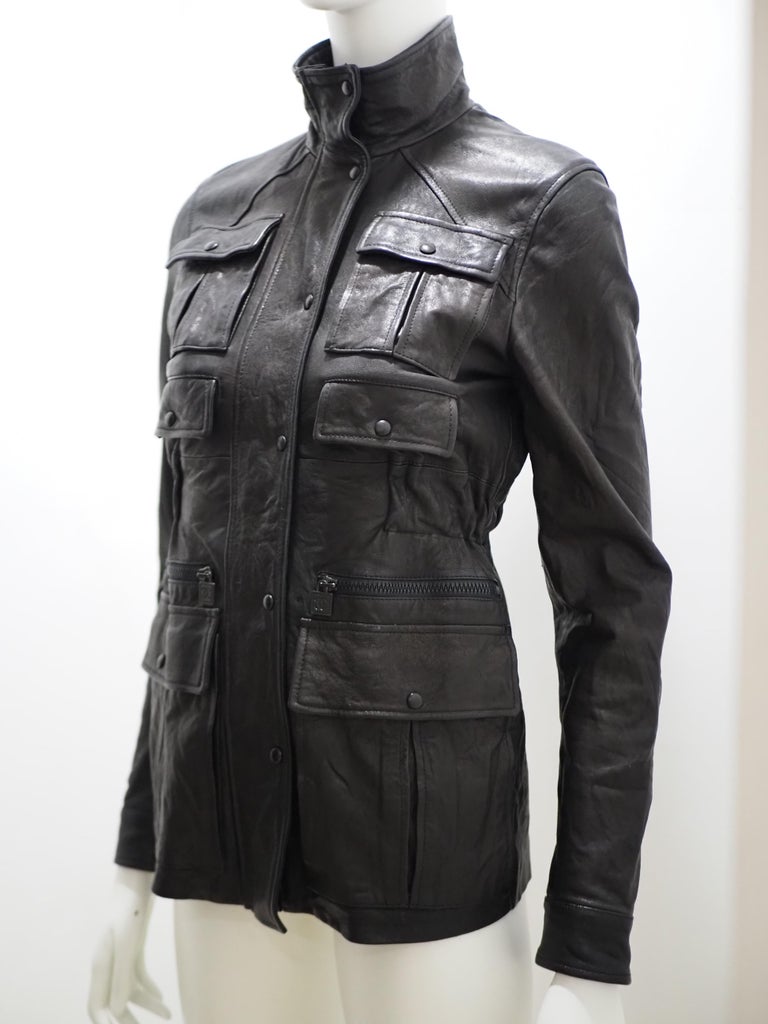 Chanel black lamb skin jacket For Sale at 1stDibs