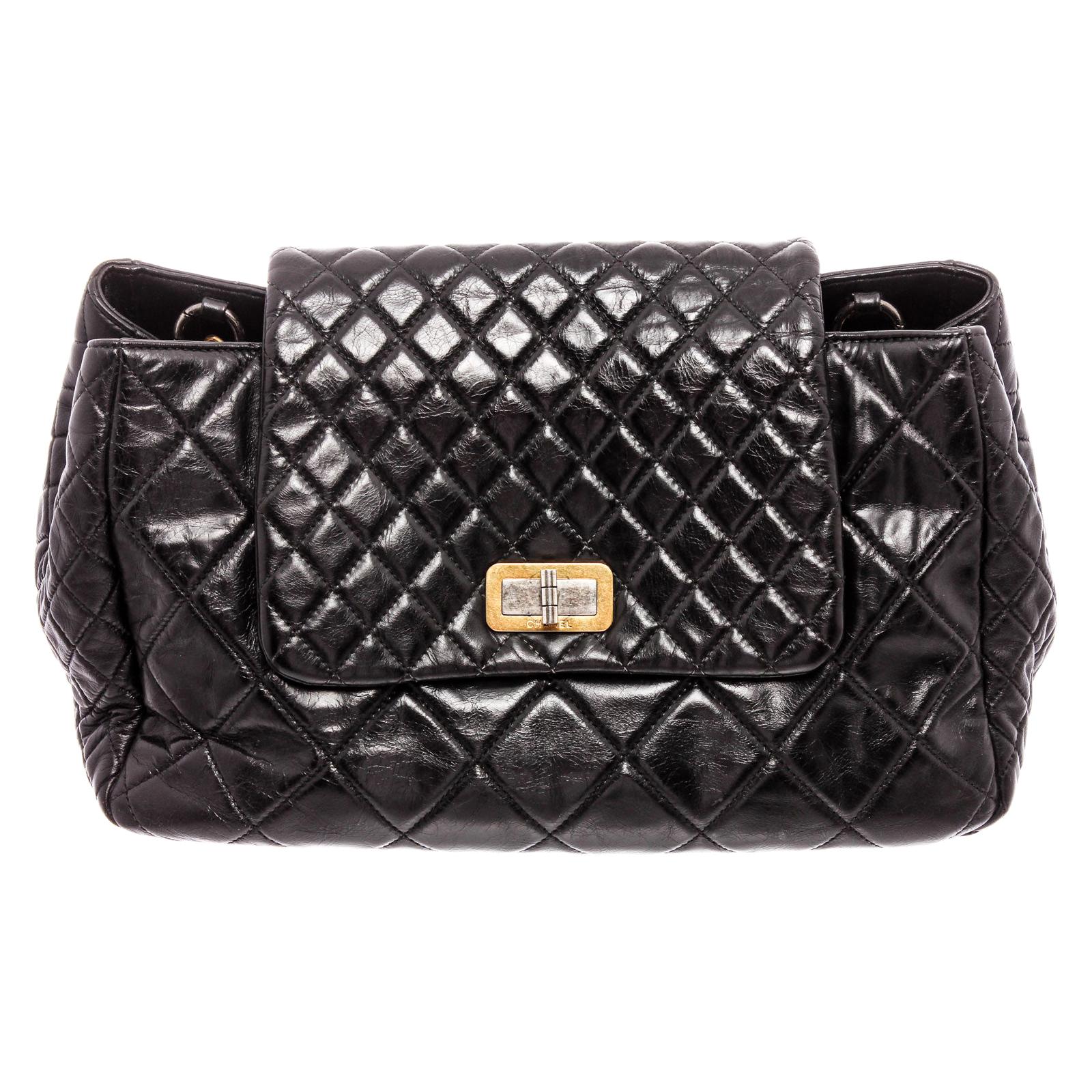 Chanel Black Lambskin Leather Reissue Accordion Flap Bag at 1stDibs ...