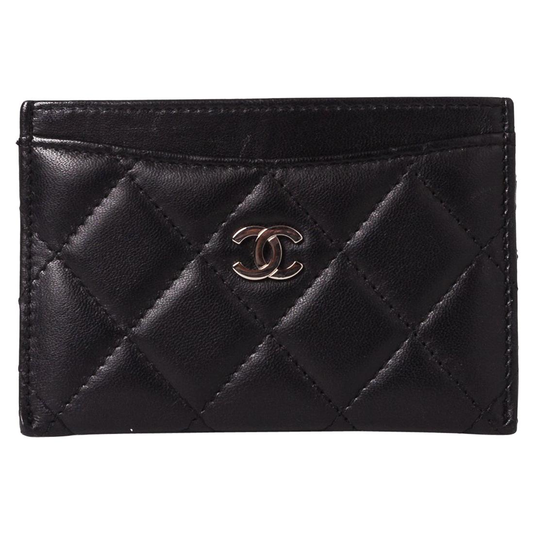 Chanel Vintage Black Wallet For Sale at 1stDibs