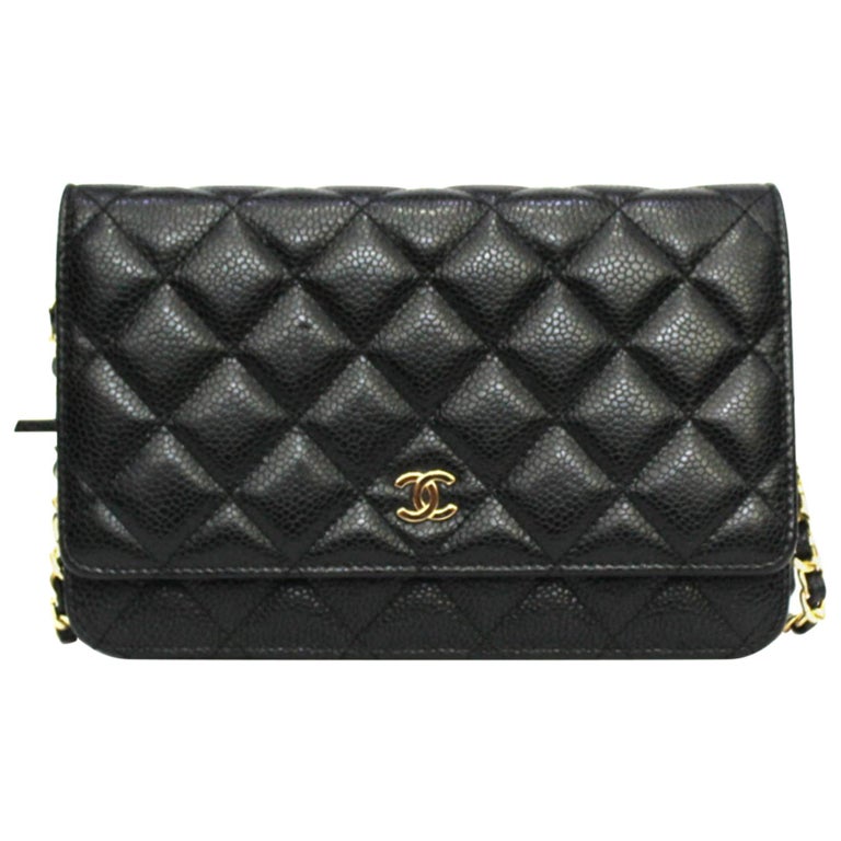 Chanel Black Learher Woc Bag at 1stDibs
