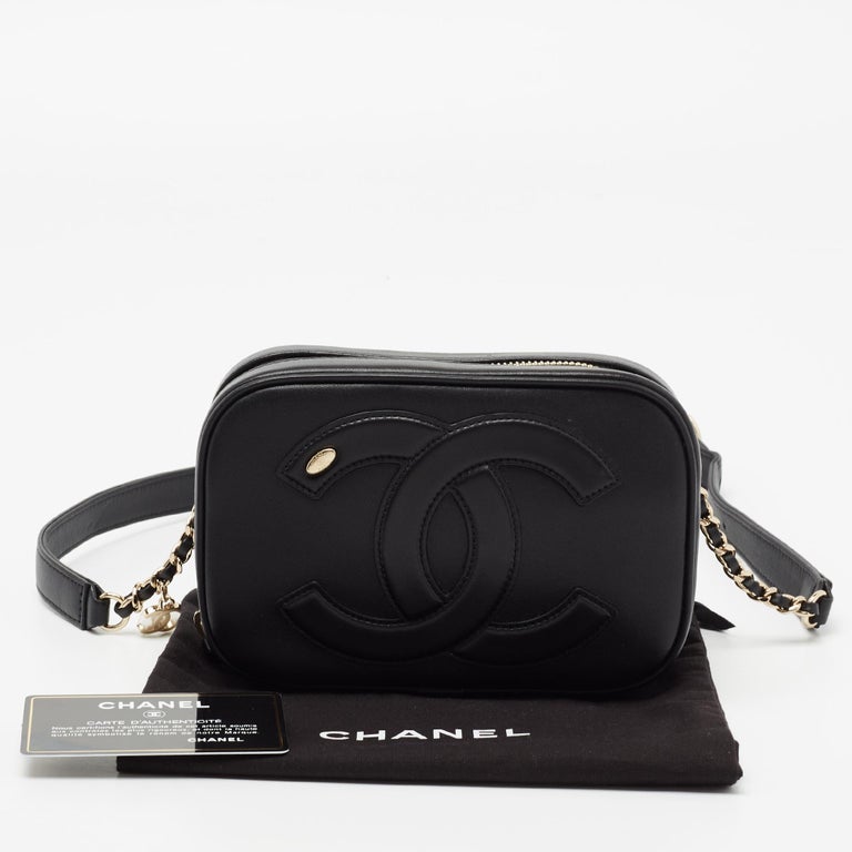Chanel Black Leather CC Mania Waist Bag For Sale at 1stDibs