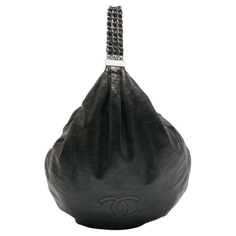 Chanel Black Leather Coco Cabas Tote For Sale at 1stDibs