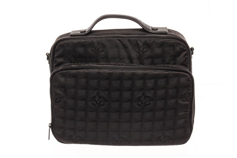 Chanel Black Nylon Travel Bag For Sale at 1stDibs