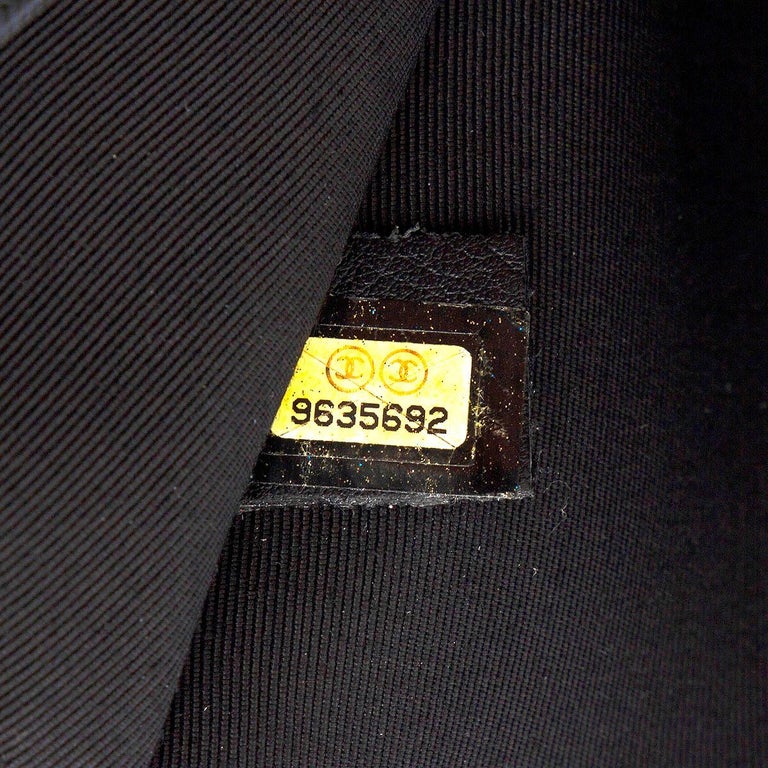 CHANEL black patent and clear PVCS LOGO SHOPPING TOTE Bag For Sale at ...