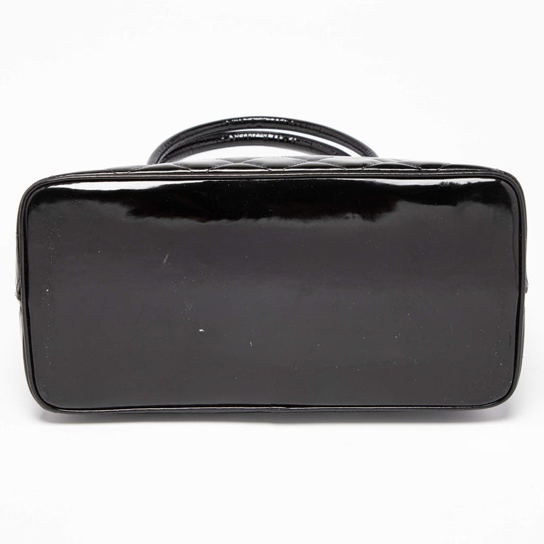 Chanel Black Patent Leather Medallion Tote For Sale at 1stDibs