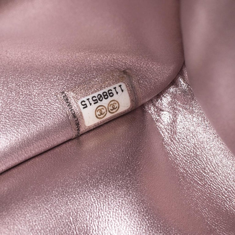 Chanel Black/Pink PVC Over Lace Medium Classic Single Flap Bag For Sale ...