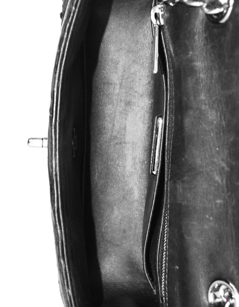 Chanel Black Python Classic Mini Flap Crossbody Bag w/ Silvertone Hardware For Sale at 1stDibs ...