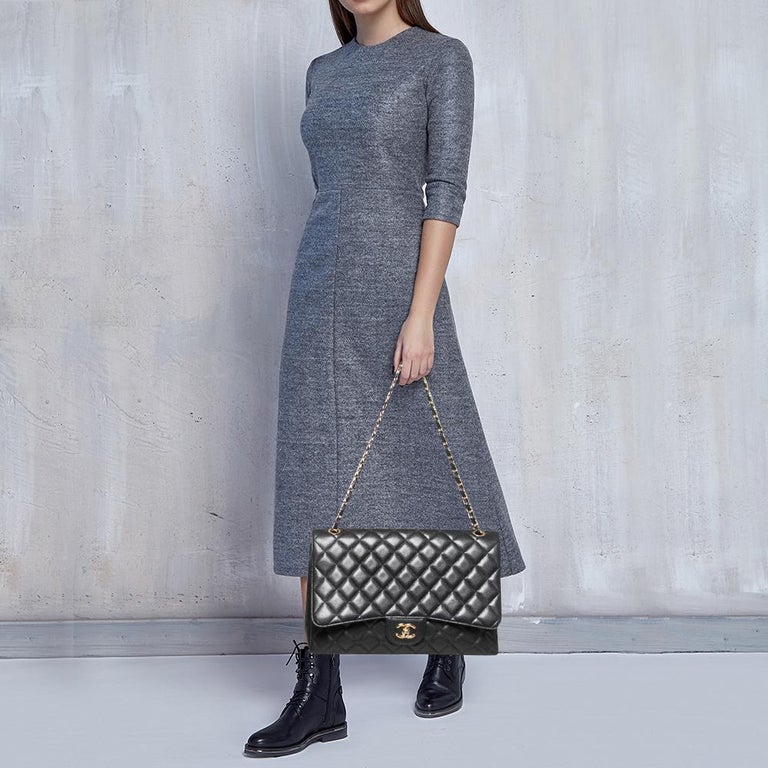 Chanel Black Quilted Aged Leather Reissue 2.55 Classic 227 Flap Bag For ...