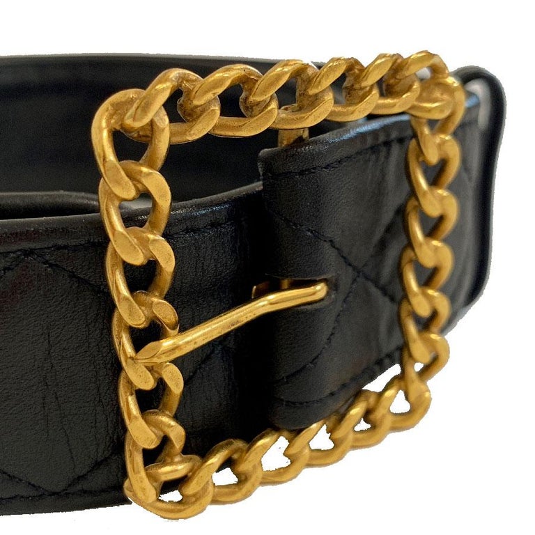 CHANEL Black Quilted Belt at 1stDibs | chanel quilted belt