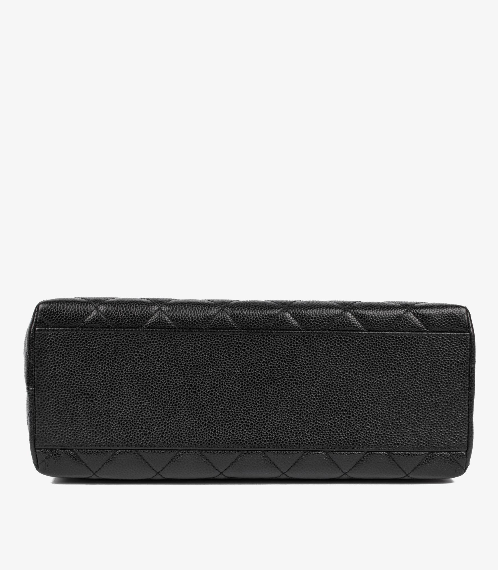Chanel Black Quilted Caviar Leather Classic Kelly For Sale at 1stDibs