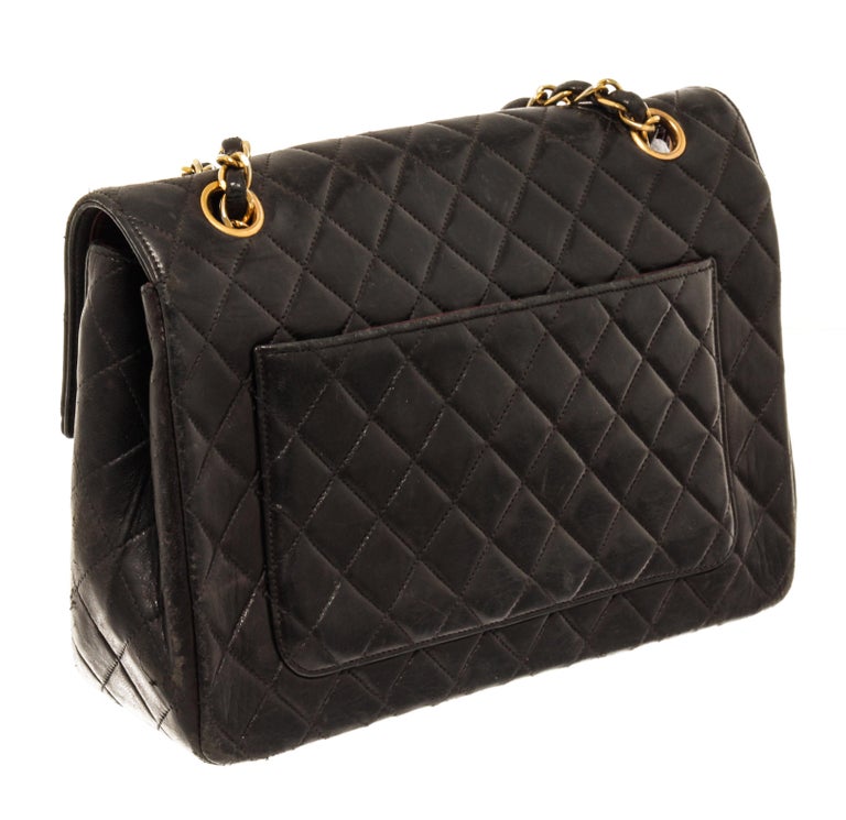 Chanel Black Quilted Lambskin CC Paris Single Classic Flap Shoulder Bag ...