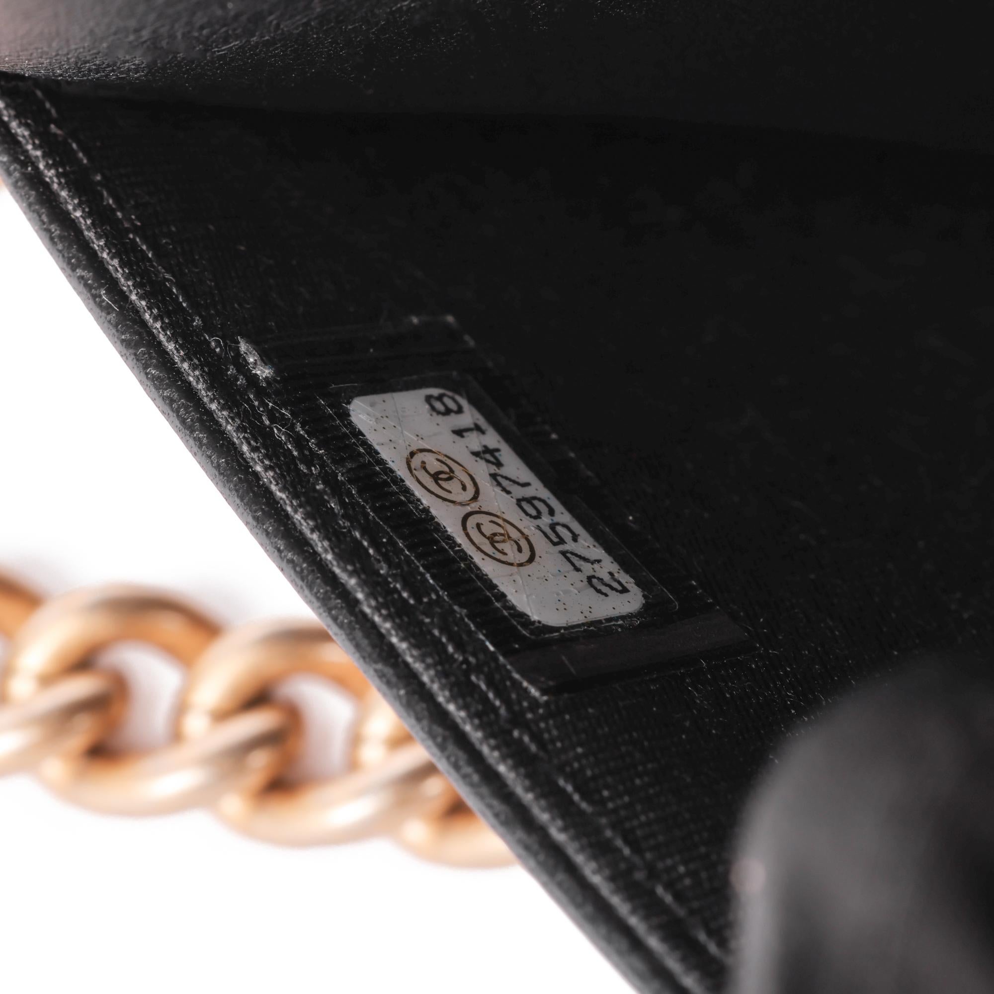 CHANEL Black Quilted Lambskin Le Boy Wallet-on-Chain WOC at 1stDibs ...