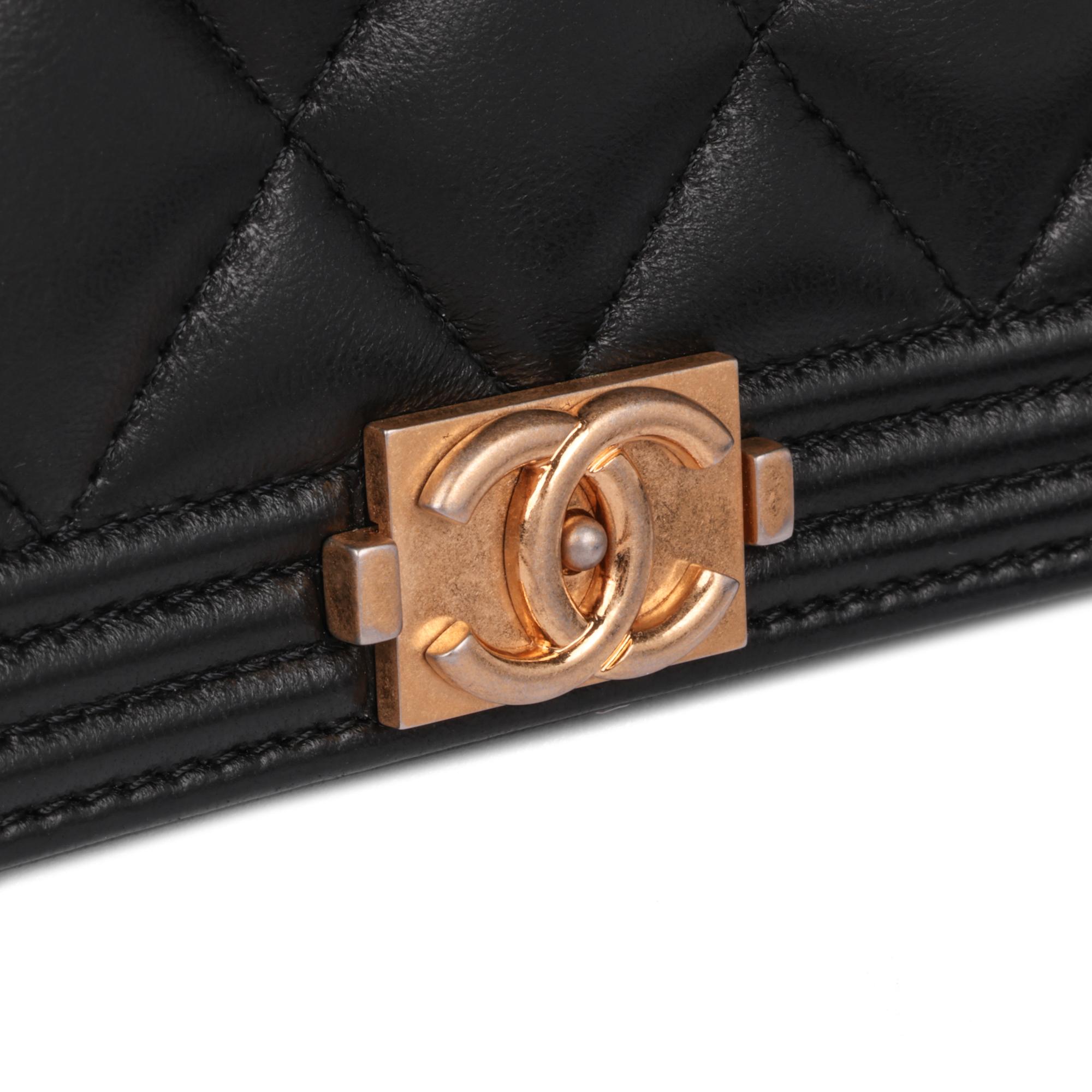 CHANEL Black Quilted Lambskin Le Boy Wallet-on-Chain WOC at 1stDibs ...