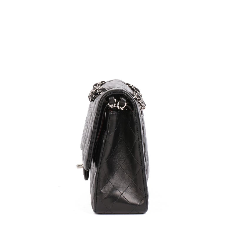 CHANEL Black Quilted Lambskin Medium Classic Double Flap Bag at 1stDibs
