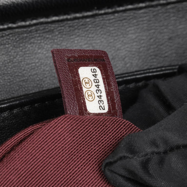 CHANEL Black Quilted Lambskin Retro Label Clutch-on-Chain COC For Sale ...