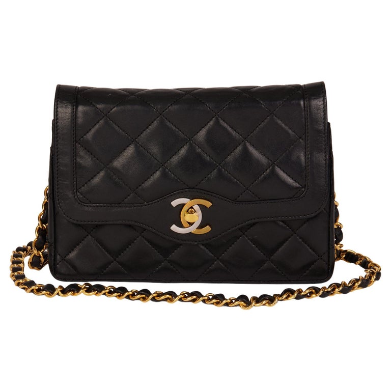 CHANEL Black Quilted Lambskin Vintage Mini Paris-Limited Flap Bag at ...