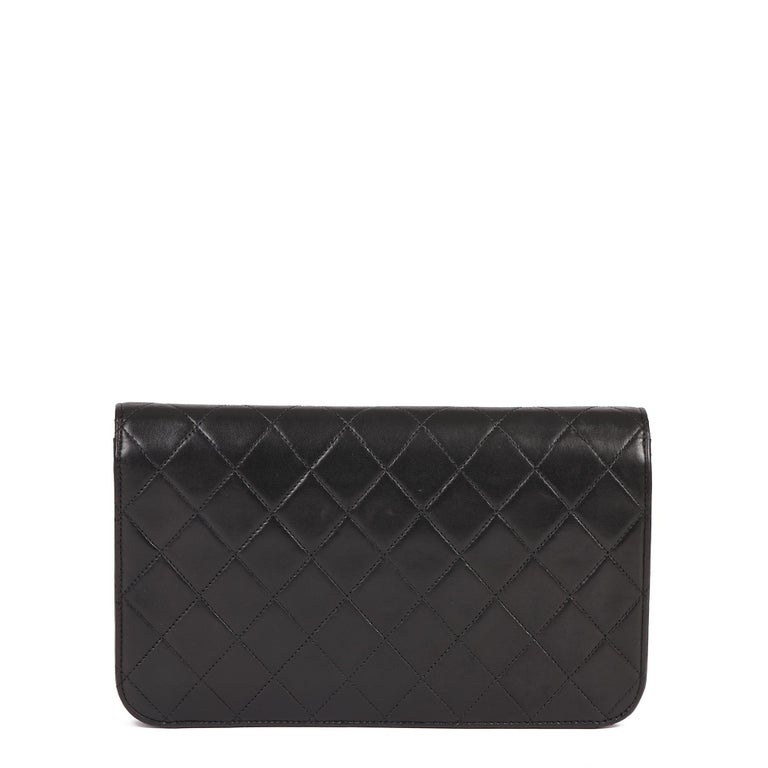 CHANEL Black Quilted Lambskin Vintage Small Classic Single Full Flap ...