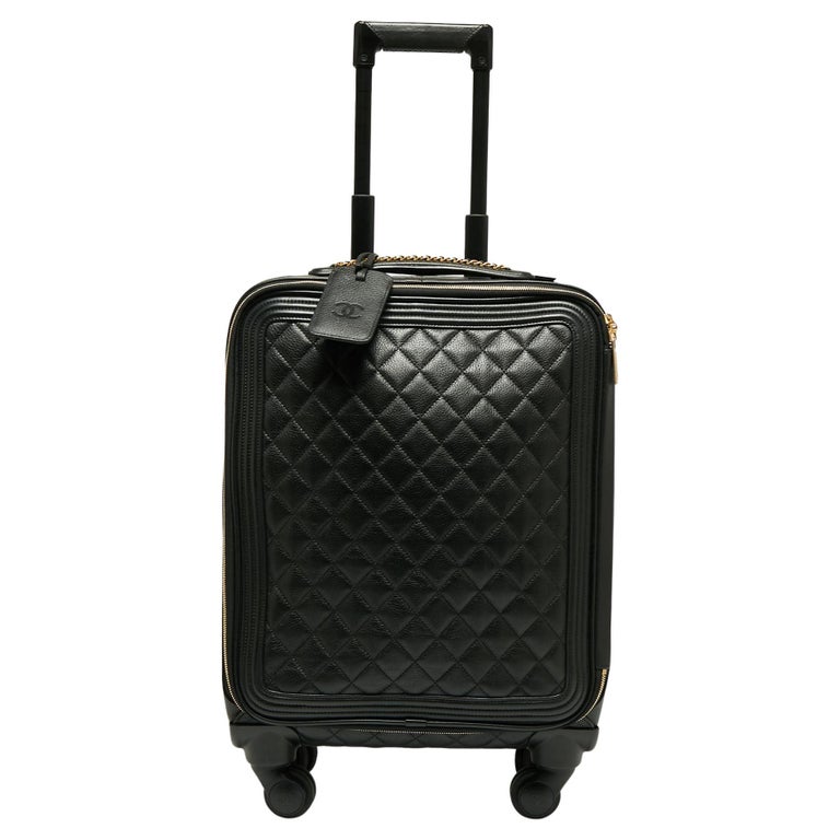 Chanel Black Quilted Leather Coco Case Trolley at 1stDibs