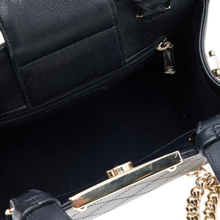 Chanel Black Quilted Leather Small Label Click Tote at 1stDibs