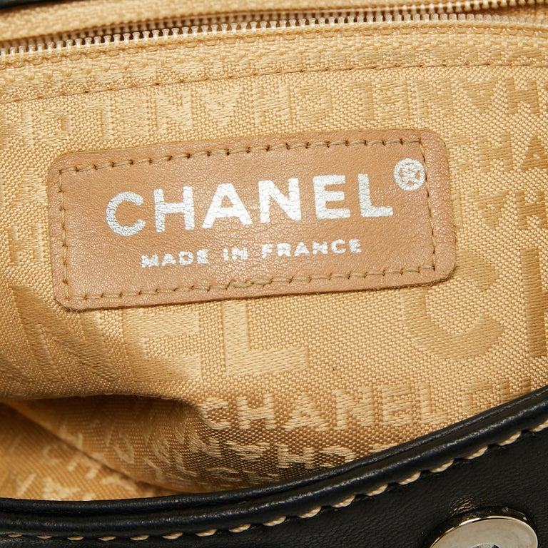 Chanel Black Quilted Leather Wild Stitch Accordion Shoulder Bag at 1stDibs