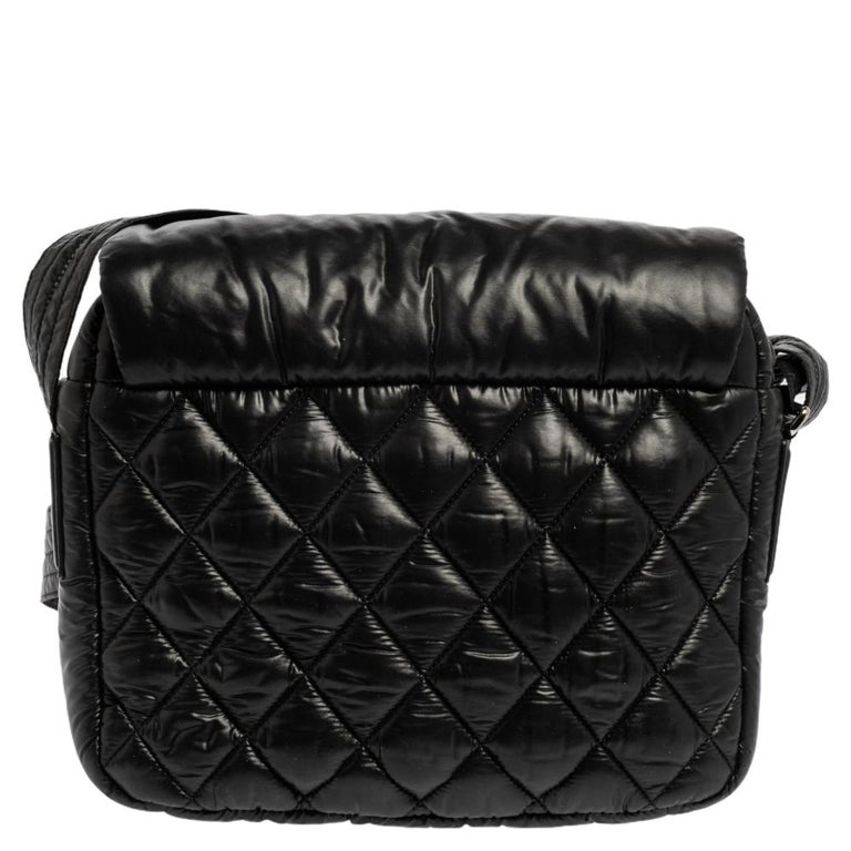 Chanel Black Quilted Nylon Coco Cocoon Messenger at 1stDibs