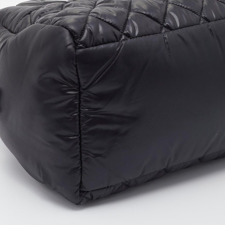 Chanel Black Quilted Nylon Coco Cocoon Puffer Tote at 1stDibs