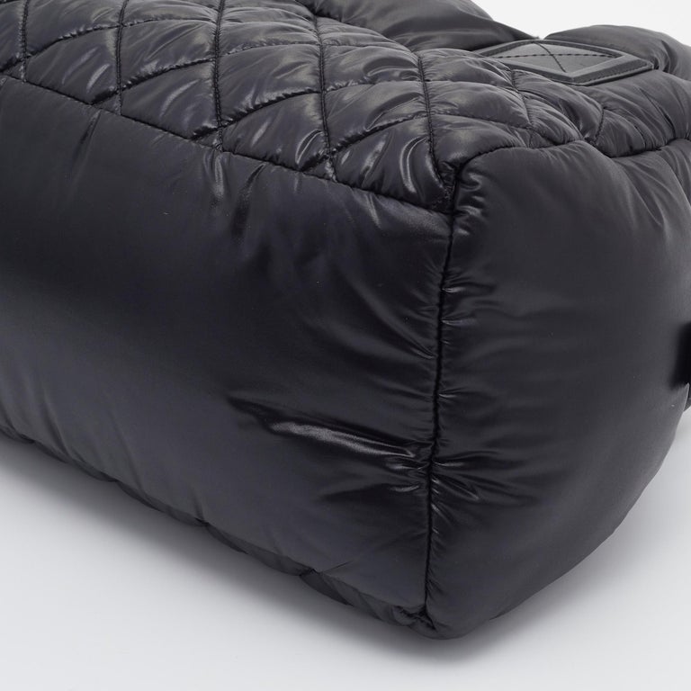 Chanel Black Quilted Nylon Coco Cocoon Puffer Tote at 1stDibs