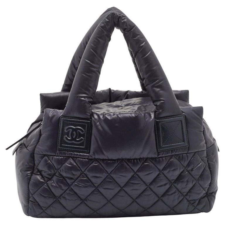 Chanel Black Quilted Nylon Coco Cocoon Puffer Tote at 1stDibs